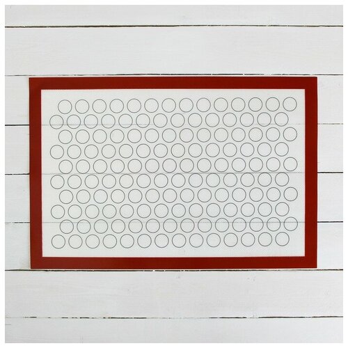 Romanoff Силиконовый коврик для макаронс армированный, 60×40 см