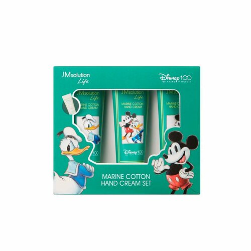 Набор кремов для рук с протеинами морского шелка, JMSolution Set Hand Cream Disney Life Marine Cotton, 3 шт.