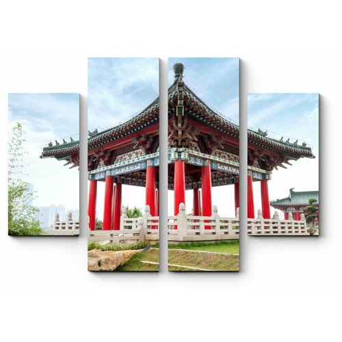 Модульная картина древняя китайская архитектура100x75