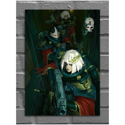 Постер Вархаммер 40000 Сестры Битвы (Адепта Сороритас), Warhammer Sisters of Battle (Adepta Sororitas), на А5
