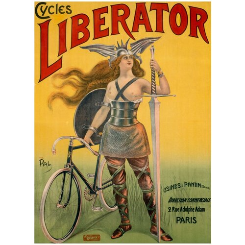 Постер / Плакат / Картина Велосипед Liberator 90х120 см в подарочном тубусе