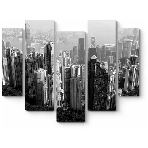 Модульная картина Монохромный Гонконг191x155