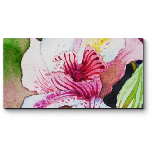 Модульная картина Изумительные переходы цвета орхидеи 50x25