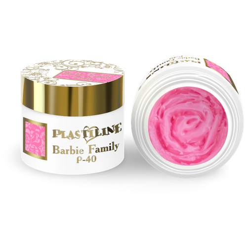 Гель-пластилин для лепки на ногтях, гель для дизайна, ярко-розовый P-40 Barbie Family, 5 мл.