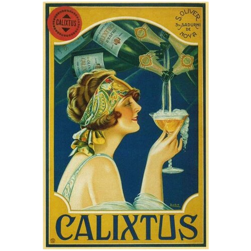 Постер / Плакат / Картина Рекламный плакат - Шампанское Calixtus, S. Oliver 60х90 см в подарочном тубусе