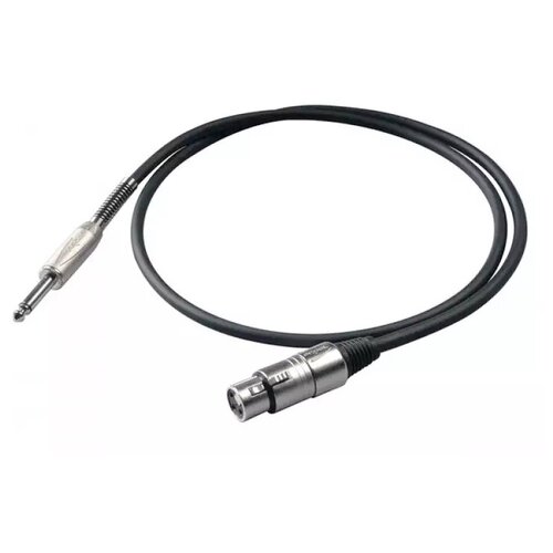 Proel BULK200LU3 Сценический инструментальный кабель, 6.3мм Jack <->XLR мама длина 3 м