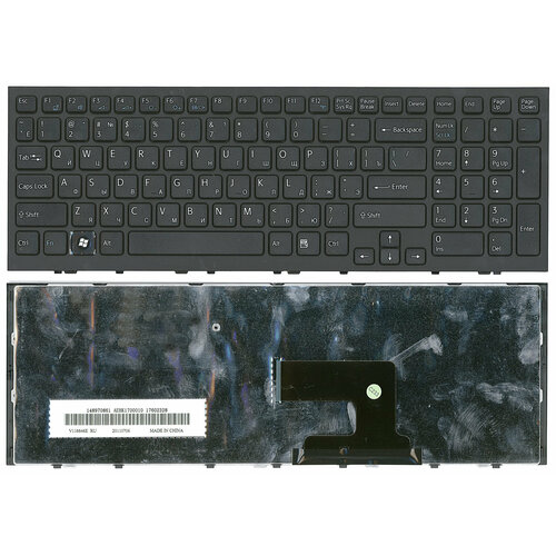 Клавиатура для ноутбука Sony Vaio VPC-EH3L1E/W черная с рамкой