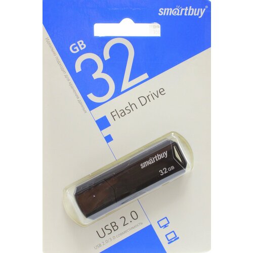 Флешка 32 ГБ USB Smartbuy CLUE Black