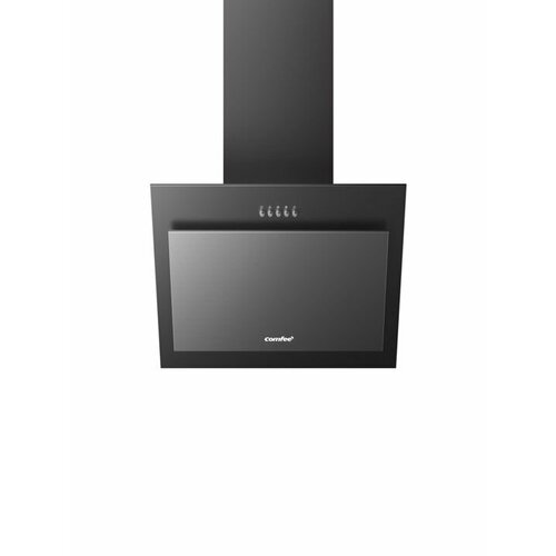 Вытяжка кухонная наклонная 50 см Comfee CHA600B, черный, 3 скорости, отвод и рециркуляция, алюминиевый фильтр, LED подсветка
