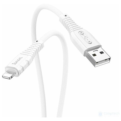 HOCO X67 USB кабель Lightning 1m 2.4A Силикон White