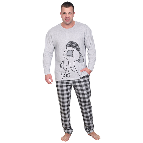 Пижама  Оптима Трикотаж, размер 50, серый