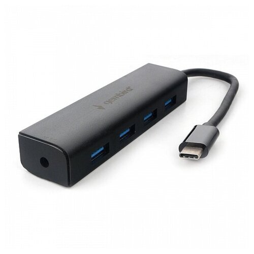 USB-концентратор  Gembird UHB-C364, разъемов: 4, 15 см, черный