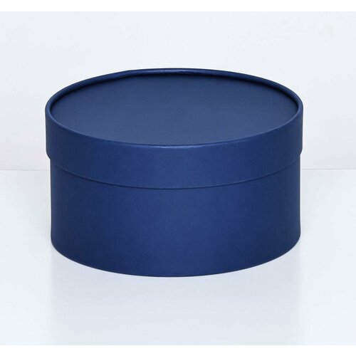 Подарочная коробка "Глубина" темно-синяя, завальцованная без окна, 21х11 см