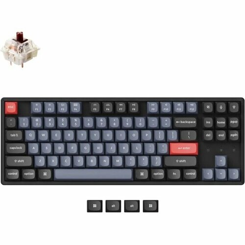 Клавиатура беспроводная KEYCHRON K8 Pro (Gateron G pro Brown) черный (K8P-J3) Keychron K8 Pro (Gateron G pro Brown) черный (K8P-J3)