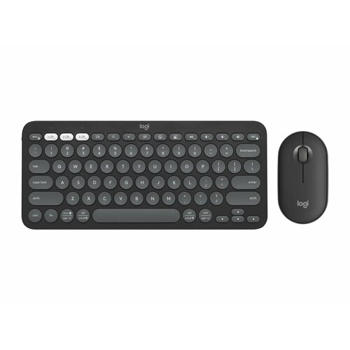 Комплект: клавиатура+мышь Logitech Pebble 2 Combo черный, английский