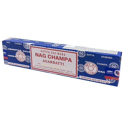 Благовония Satya Наг Чампа (Nag Champa), прямоугольная упаковка, 40 г