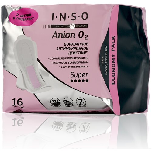 Прокладки INSO Anion O2 super 16 шт.