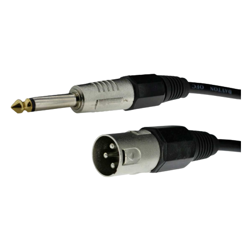 Микрофонный кабель XLR(M)-6.3 Mono(M) Dayton 1.5м