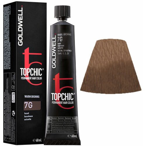 Goldwell Topchic стойкая крем-краска для волос, 7G лесной орех, 60 мл