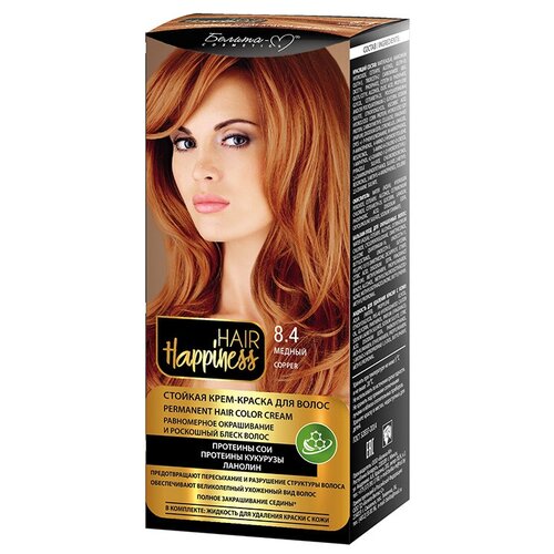 Белита-М Hair Happiness крем-краска для волос, 8.4 медный, 60 мл