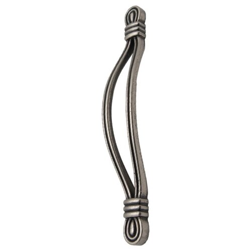 Ручка-скоба мебельная 128 мм, для шкафа, для комода, для тумбы "SANBERG" металл Оливи (античное серебро премиум)