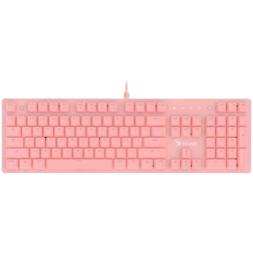 Игровая клавиатура Bloody B800 Dual Color розовый/белый, русская