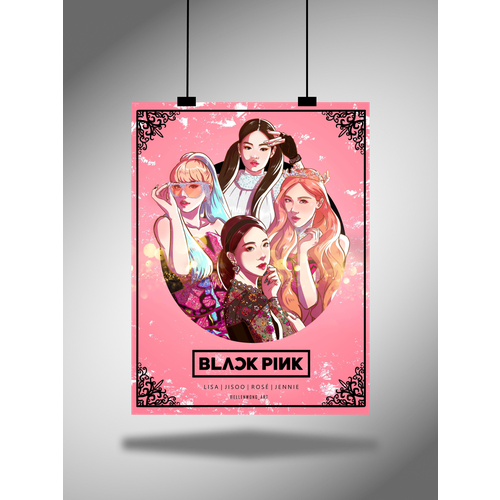 Постер плакат интерьерный на стену музыка Blackpink 2 А3