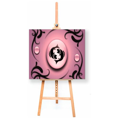 Интерьерная картина Coolpodarok Знаки Зодиака Рыбы Розовый фон