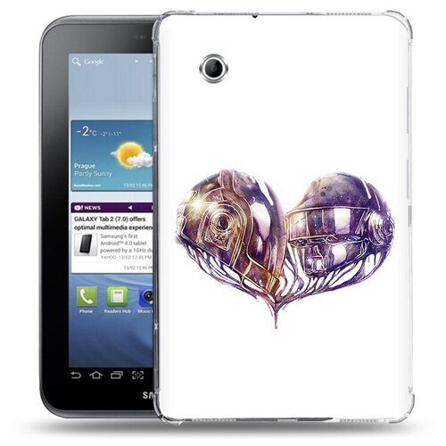 Чехол задняя-панель-накладка-бампер MyPads сердце абстракция для Samsung Galaxy Tab 2 7.0 GT-P3100/P3110 противоударный