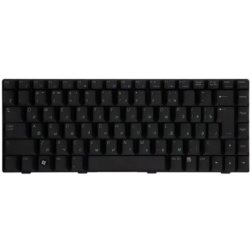 Клавиатура для ноутбука Asus W5, W7, W5000 Series. Г-образный Enter. Черная, без рамки. PN: K022462Q1.