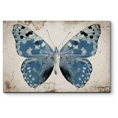 Модульная картина Винтажная голубая бабочка 60x40