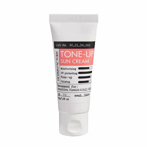 Derma Factory Солнцезащитный крем для лица с легким тонирующим эффектом Inorganic Tone-Up Sun Cream SPF 50+ PA++++, 30г