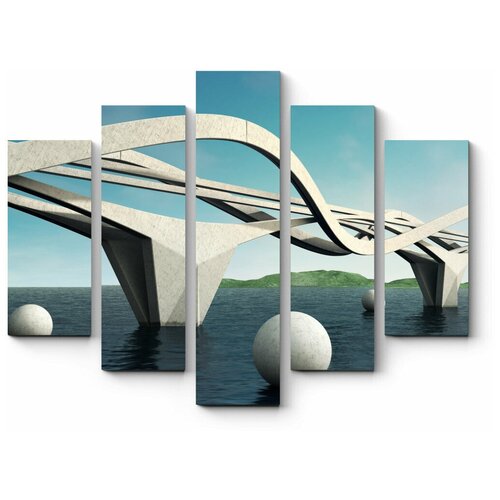 Модульная картина Пластичный мост 95x76