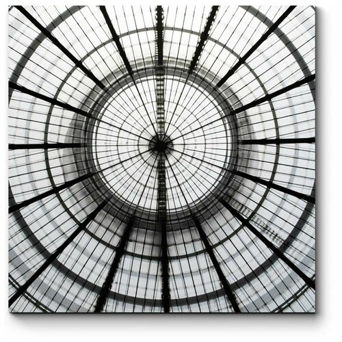 Модульная картина Круглый стеклянный потолок100x100