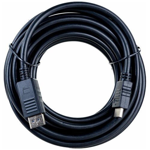 Кабель DisplayPort->HDMI Cablexpert CC-DP-HDMI-5M 5м 20M/19M черный экран пакет