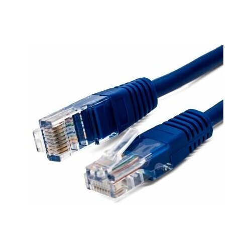 Патч-корд U/UTP 6 кат. 5м Filum FL-U6-5M-BL, кабель для интернета, 26AWG(7x0.16 мм), омедненный алюминий (CCA), PVC, синий