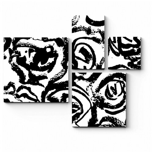 Модульная картина Нежные бутоны роз 82x68