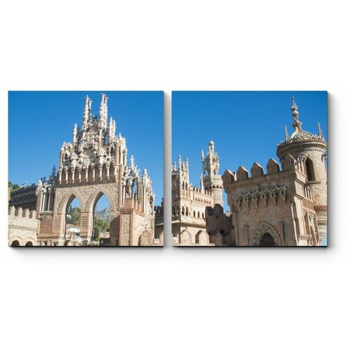Модульная картина Замок Коломарес в Испании180x90
