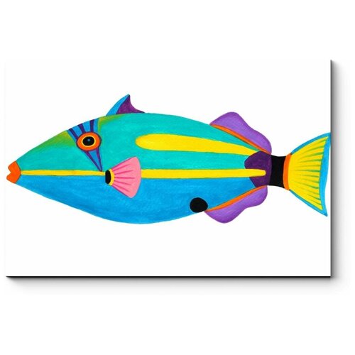 Модульная картина Яркая рыба 70x47