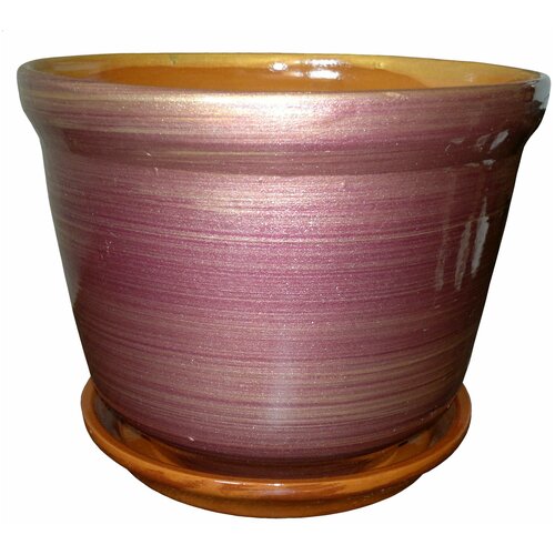Набор: керамический горшок для цветов "Ванда" 13 см, 0.6 л, с дренажом из керамзита для посадки растения