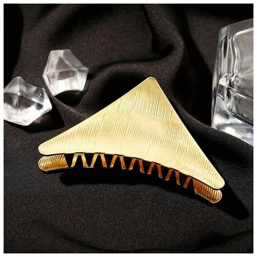 Краб для волос "Амаль" треугольник, 7,5 см, золото