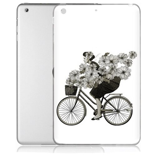 Чехол задняя-панель-накладка-бампер MyPads девушка на велосипеде с цветами для iPad Pro 11 (2018) A1979/A1934/A2013 противоударный