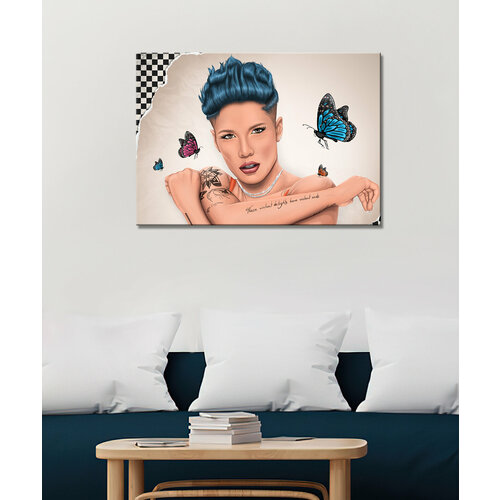 Картина/Картина на холсте для интерьера/Картина на стену/Картина для кухни/ -Halsey бабочки 20х30
