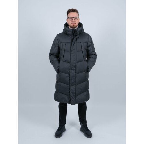 Пальто, размер 50, серый