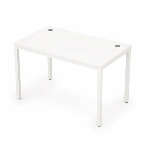 Стол прямой письменный на металлокаркасе AVANCE (сечение опоры 40*40) 6М.008 Белый/белый 1200х700х750
