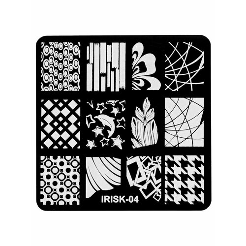 Трафарет для стемпинга металлический 6,2х6,2см (04), IRISK professional, П557-17
