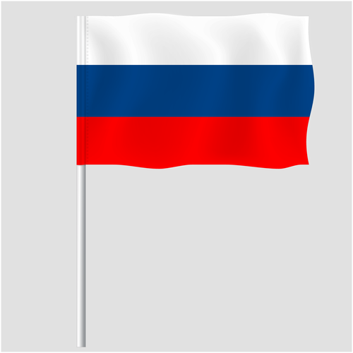 Флаг (флажок) России на палочке / 24x36 см. / 2 штуки