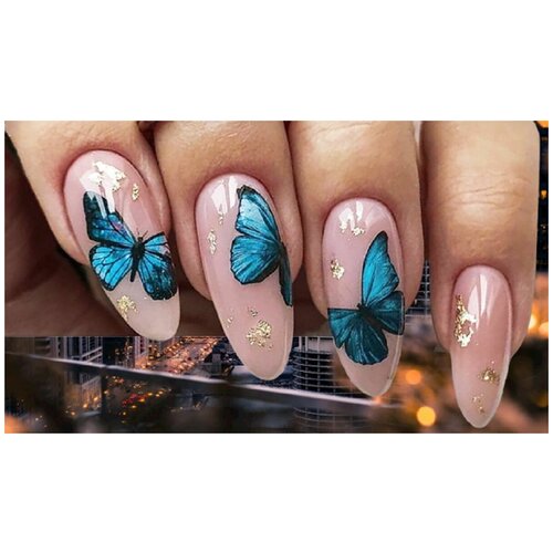 Слайдер для ногтей (набор 4 шт) - Бабочки