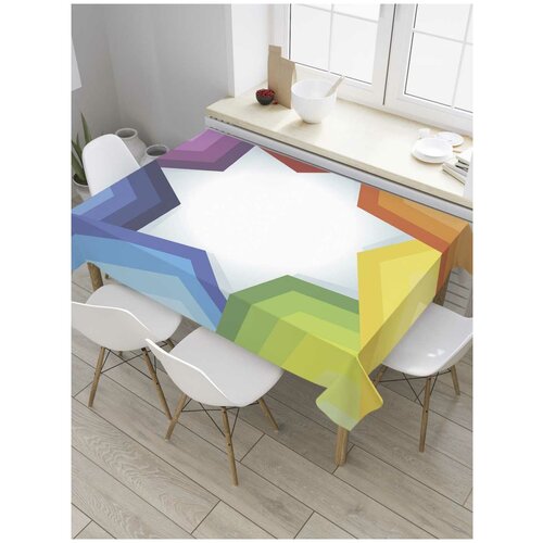 Скатерть прямоугольная JoyArty на кухонный стол "Абстрактная геометрия" из оксфорда, 180x145 см