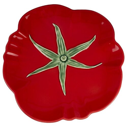 Тарелка закусочная "Томат", диаметр 21 см, цвет красный, керамика, Bordallo Pinheiro, BOR65022234